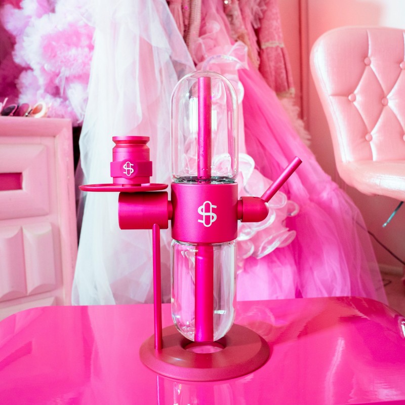 Stundenglass Gravity Infuser - Pink, thc, dry herb, flower, shisha, gravity bong, water pipe ...